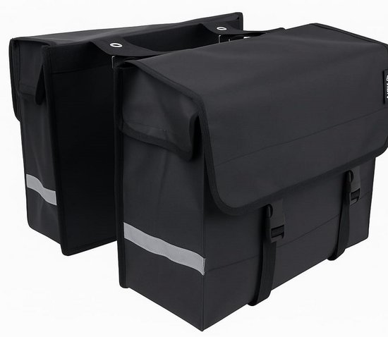 Rieba® Dubbele Fietstas 46 Liter - Reflectoren - Zwart - 100% ...