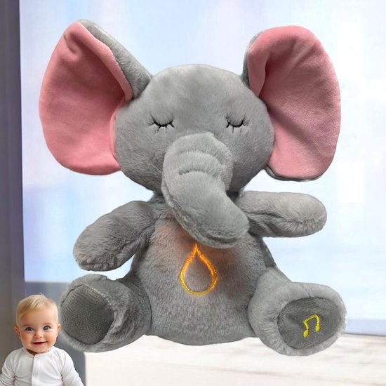 Klikkopers® - Kalmerende Olifant Knuffel - Ademende - Ademhaling ...