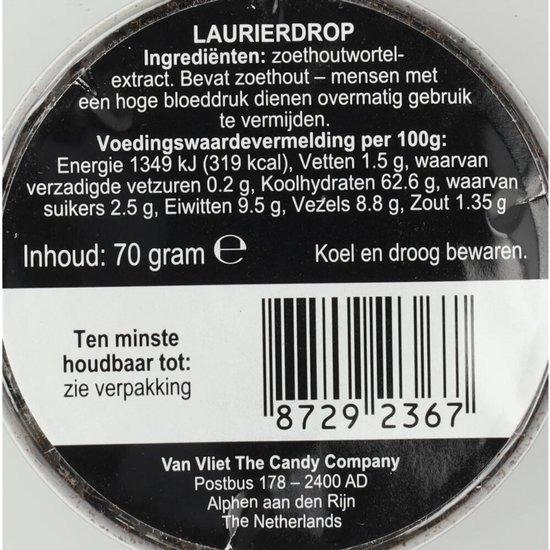 Kindly Laurierdrop 70gr 16 x 70GR - Voordeelverpakking | bol
