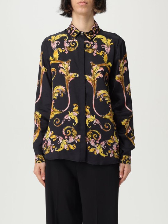 Silk Baroque Print Shirt Wo - Black Shirts | bol
