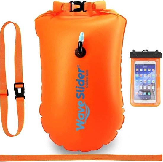 Marjaqe Zwemboei Safeswimmer - open water boei 20 liter - incl. drybag ...