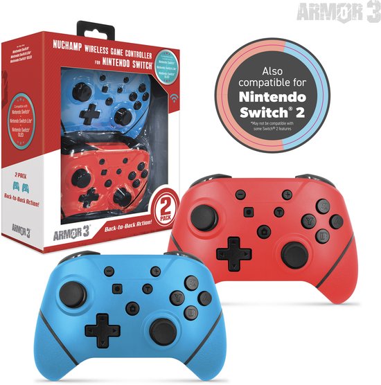 Hyperkin - Switch 1 & 2 wireless controller set - Armor 3 - NuChamp (2 ...