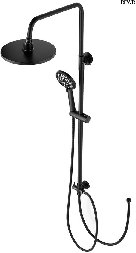 Système de douche RFWR® sans robinetterie en noir - ensemble de douche ...
