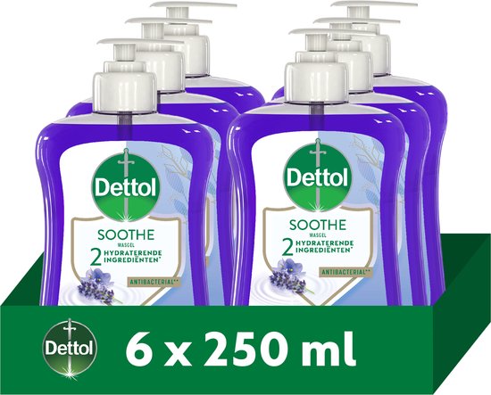 Dettol Handzeep - Antibacteriël - Verzachtend - Lavendel - 250ml x6 | bol