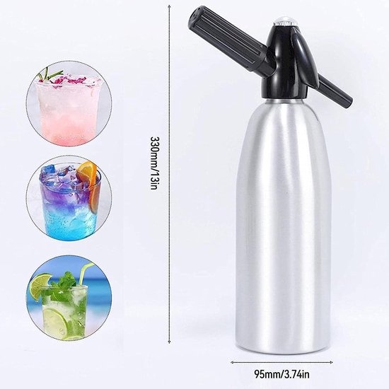 Ibenzoa® Soda Water Maker, 1L Soda Machine – Draagbare Sodamaker met ...