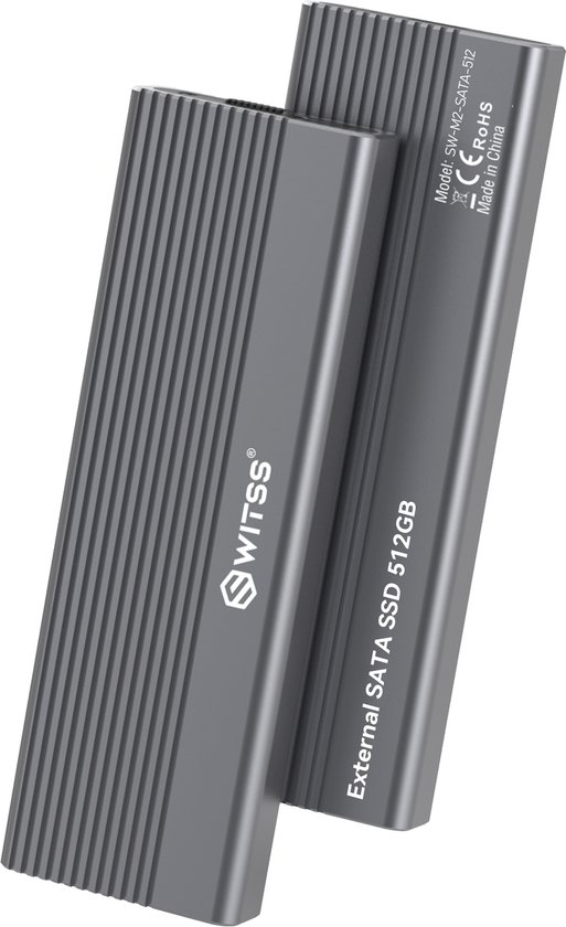 Switss® - Portable External SSD USB-C 3.2 gen 1 - SATA - 512GB | bol
