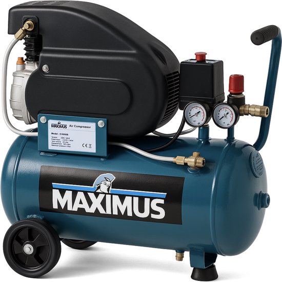 Luchtcompressor - Compressor – 24 Liter – 8 Bar – Oliegesmeerd – Stil ...