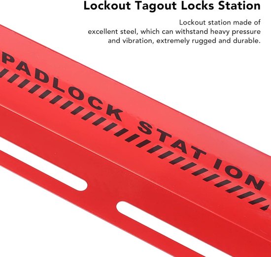 JGS Premium - Veiligheidshangsloten Station voor Lockout Tagout Procedures - Rood... | bol