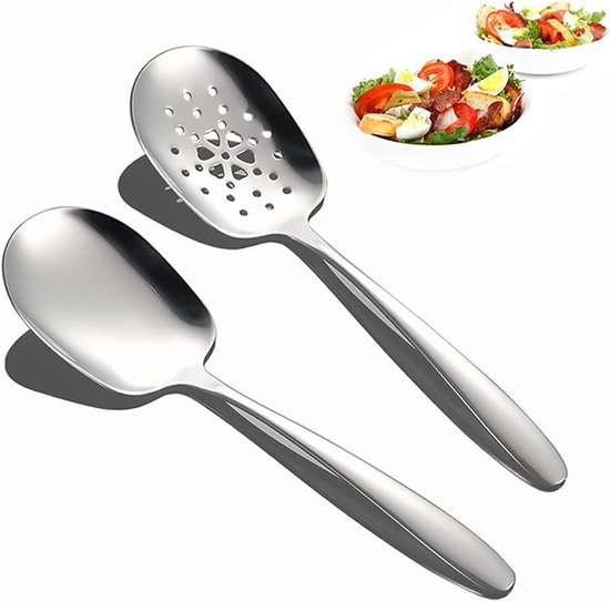 Opscheplepels - roestvrij staal - 2 stuks - opscheplepels en lepels ...