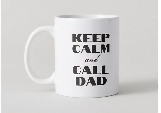 Mok papa - vaderdag - keep calm call dad | bol