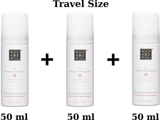 Rituals of Sakura Anti Transpirant Spray 50 ml x 3 = 150 ml - Anti Perspirant Spray +... | bol