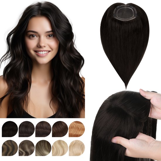 Hair extensions]Mono] topper]Echt haar]45 cm]The Hair Label | bol