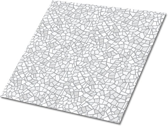 Tulup PVC Tegels - Klein Mozaïek Vinyl Tegels - 30 cm x 30 cm - Grijs ...