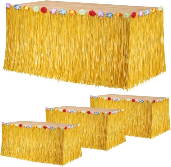Zeynomax - Hawaiiaanse Tafelrok met Hibiscusbloemen voor Luau-feest 75 ...