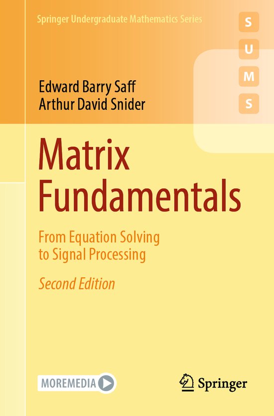 Springer Undergraduate Mathematics Series- Matrix Fundamentals | 9783031972218 |... | bol
