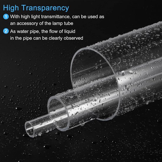 PVC Transparante Buizen 9/12mm 305mm - Acryl Plastic Buizen (2 stuks) | bol