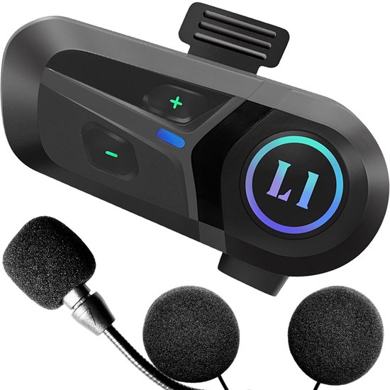 XELAR® Draadloze Motorhelm Headset - Motor , Scooter - Bluetooth 5.3 ...