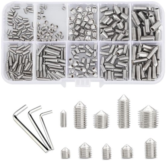 Allecto Premium - Stelschroeven Assortimentset 308 Stuks M3/M4/M5 incl ...
