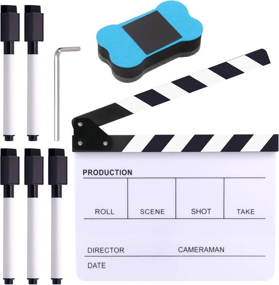 8Pcs 10 x 12 inch Acrylic Film Directors Clapboard Set - Hollywood ...