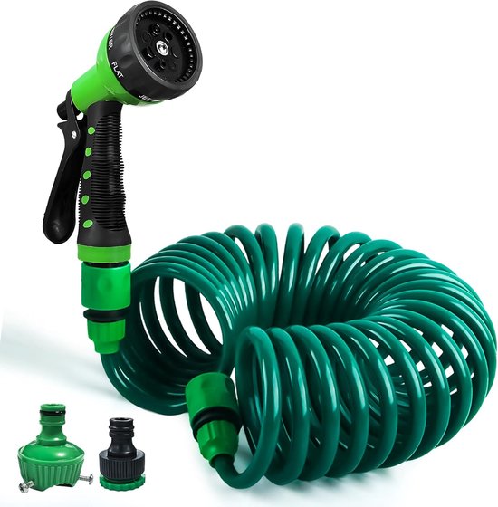 Flexibele Tuinslang - 7 functies spray - 7.5m - Groen | bol