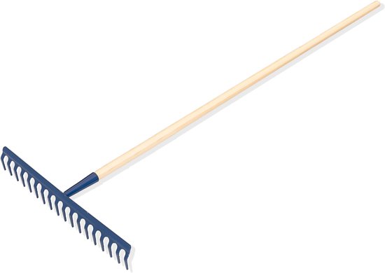 KADAX hark, brede hark met versterkte kop, metalen bladhark, bladhark ...