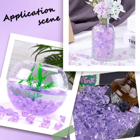 300Pcs 3 Kleuren Ice Rock Vase Filler - Duidelijke Edelstenen Decor ...