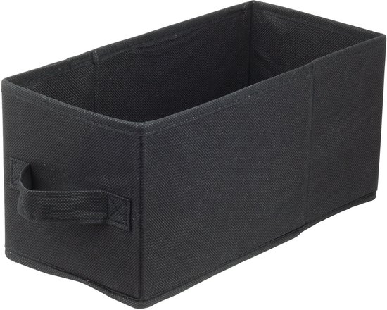 LAVITA® Opbergmand Textiel - 15x31x15 Zwart - 1 stuk - Opbergbox Kast ...