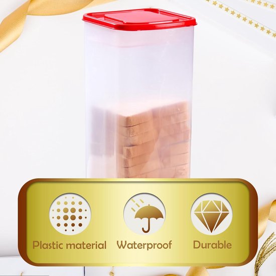 Brood Opslag Container - Luchtdicht deksel - Plastic brood box - Vers ...