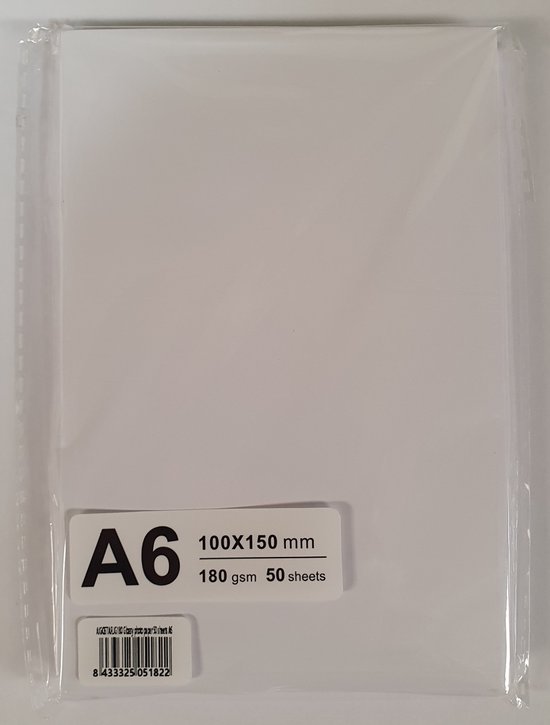 Aigostar Fotopapier Hoog Glanzend - 50 vel - 10x15 cm A6 4R - 180g/m (High Glossy) | bol