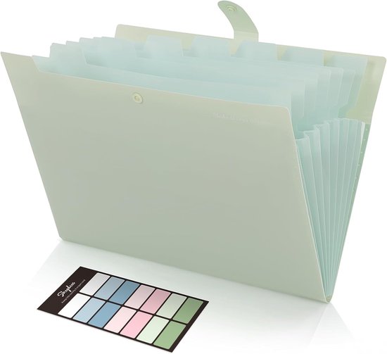 SKYDUE A4 Uitbreidbare Documentenmap met 8 Vakken, A4 Map/Bestandsmap ...