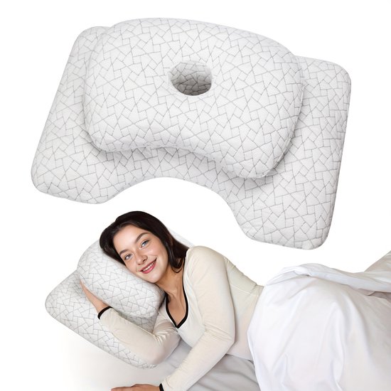 Dutchers® Hoofdkussen - Zijslaapkussen - Ortopedisch Kussen - Rechtehouding & Wervelkolom ...