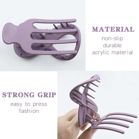 Haarspeld - 6 Stuks - Haar Accessoire - Haarclip - Platte Klauwclip ...