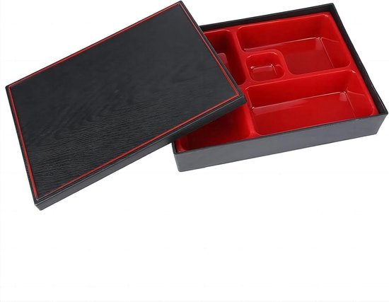 Bento-box van kunststof met deksel - Draagbare lunchbox voor picknick ...