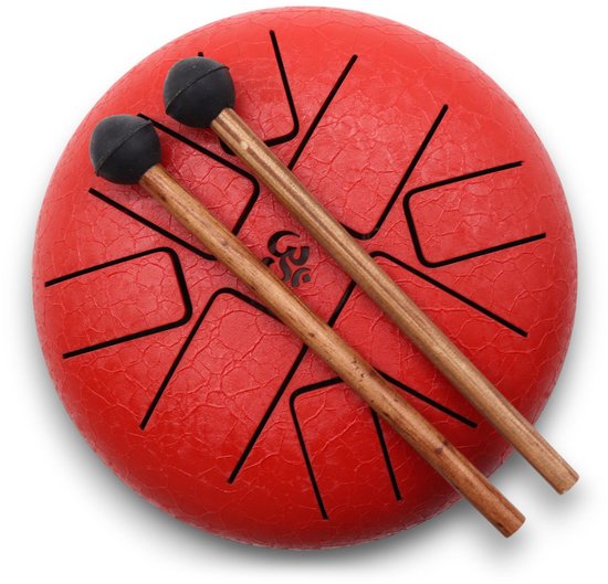 Steel Tongue Happy Drums Om Rood - 16cm | bol