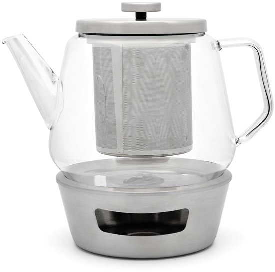 Glazen theepot 1,5 l - Hittebestendig borosilicaatglas - Modern design ...