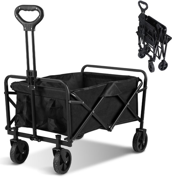 Bolderkar Opvouwbaar - Bolderwagen Sterk Frame - 60L Inhoud - 80KG ...