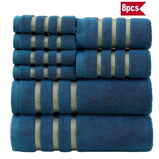 handdoeken - Luxe 8-delige Handdoekenset – Inclusief Bad-, Hand ...
