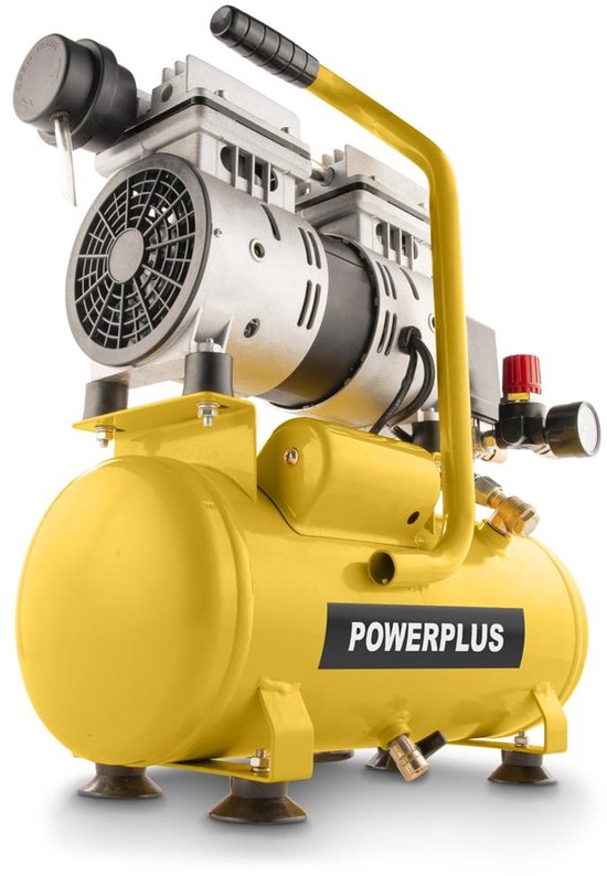 Powerplus POWX17230S - Compressor geen olie 550W 6L geluidsarm | bol
