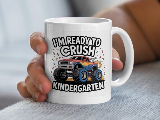 Monster Truck Kindergarten Mok, Klaar om te Crushen, Eerste Schooldag ...