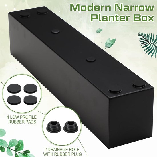 Long Rectangular Planter Window Sill Planter Metal Indoor Water Pot ...
