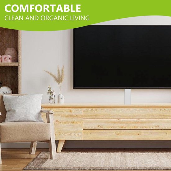 Allecto Plus - Kabelgoot set, zelfklevend, wit PVC, 40 cm - TV ...