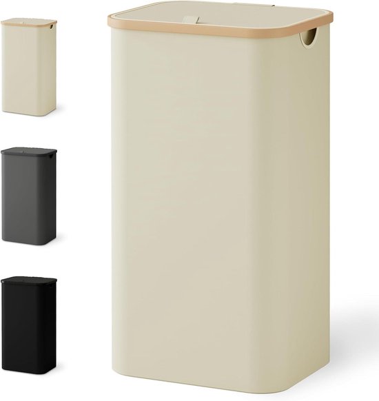 Laundry Basket with Lid 100 Litres - Narrow, Foldable Design with ...