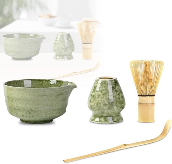4-Piece Matcha Tea Set for Japanese Tea Ceremony - Includes Matcha ...