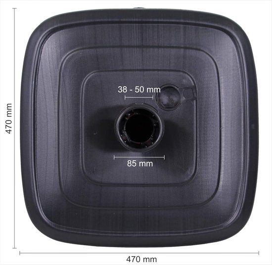 JERIX® Parasolvoet op wielen - Parasolvoet Verrijdbaar - Met Wieltjes - 45L | bol