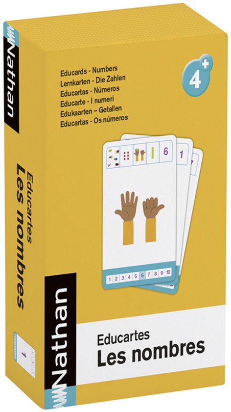 Educards - Getallen - Een spel met 50 kaarten - Leren tellen van 1 tot 10 | Games | bol