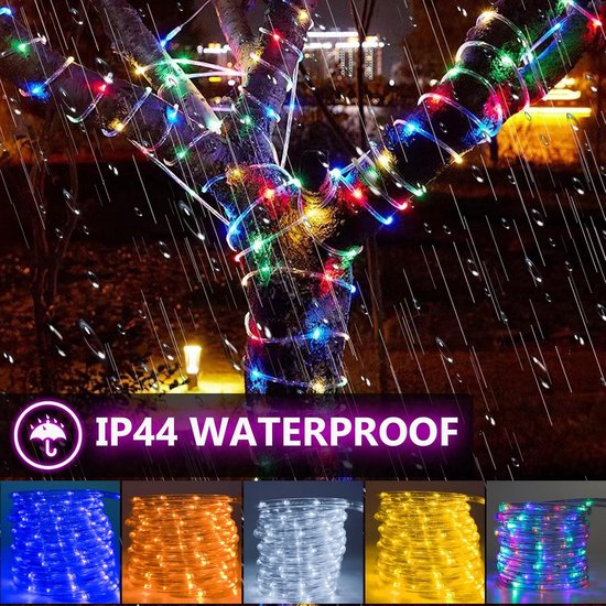 Gekleurde LED Lichtslang Buiten 50 Meter met 1200 Lampjes en Timer voor ...