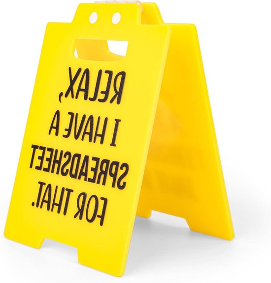 Gele Label Acryl Bureaubord Decoratie met Grappige Opdruk - Bureau ...