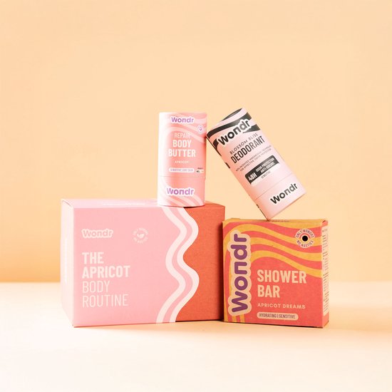 The Apricot Body Routine - Wondr Giftbox - Sensitive Body essentials | bol