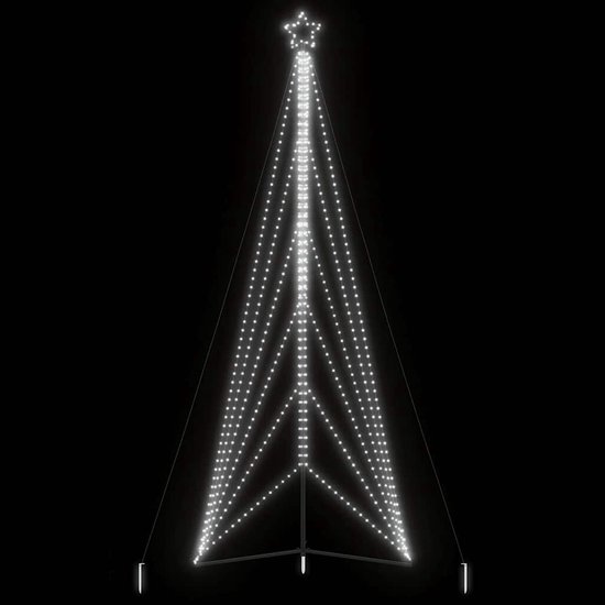 LED-Kerstboom | Kunstkerstboom | Kerstversiering 861 LEDs koud wit 478 ...