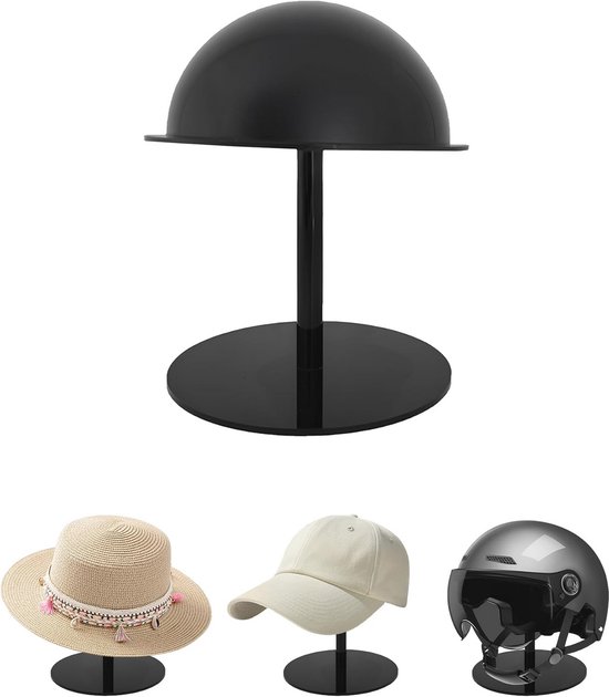 Zwarte Acryl Hoedhouder Stand - 20 cm Deluxe Display voor Cowboy Hoeden ...